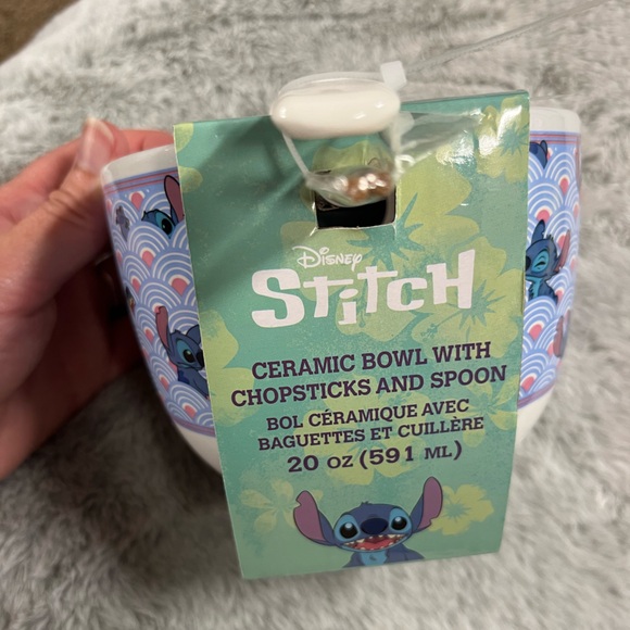 Disney | Dining | Nwt Disneys Stitch Ceramic Bowl With Chopsticks And ...